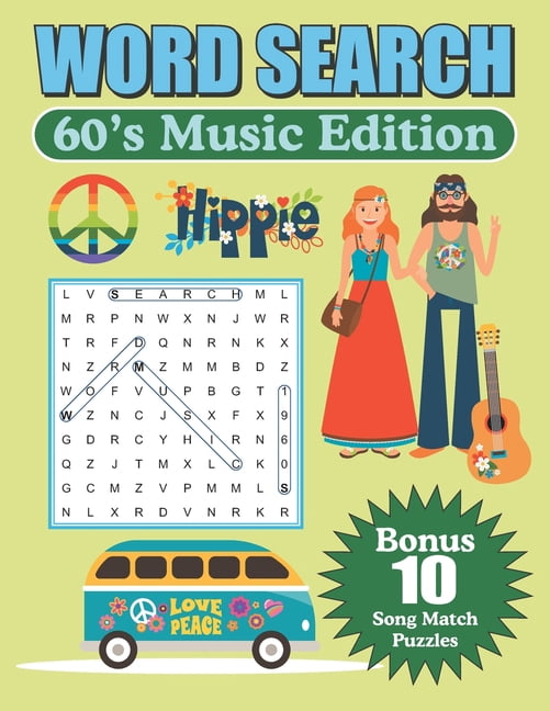 Word Search 60's Music Edition: Large Print Word Find Puzzles - Walmart.com