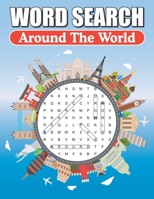 Word Search Around the World: Word Find Book For Adults (Paperback ...