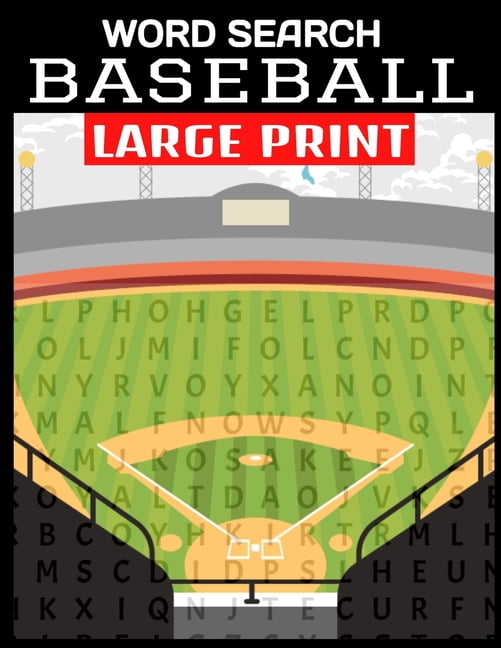 Word Search Baseball Large Print : Fun and Entertaining Word Find ...