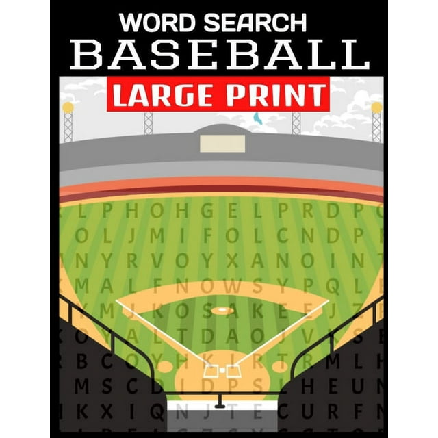 Word Search Baseball Large Print : Fun and Entertaining Word Find ...