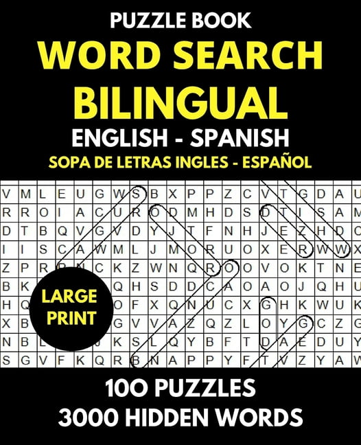 Word Search Bilingual English - Spanish (Sopa de Letras Bilingue Ingles ...