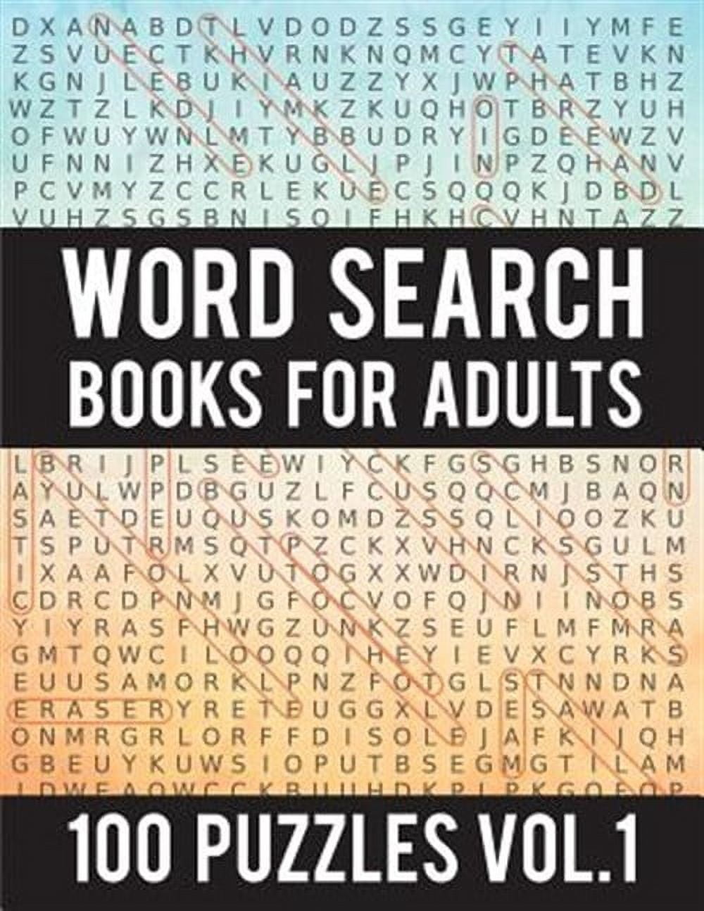 Word Search Books for Adults: Word Search Books For Adults: 100 Word ...