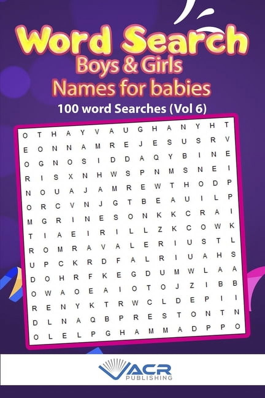 Word Search: Boy and Girls Names Vol 6 (Paperback) - Walmart.com