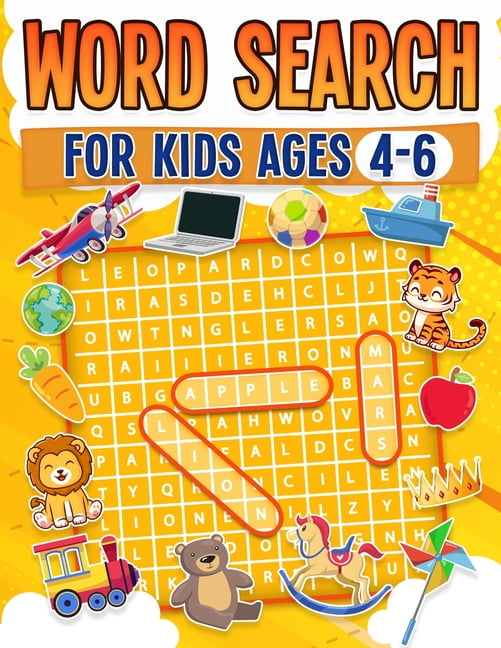 Word Search For Kids Ages 4-6 100 Fun Word Search Puzzles Kids Activity ...