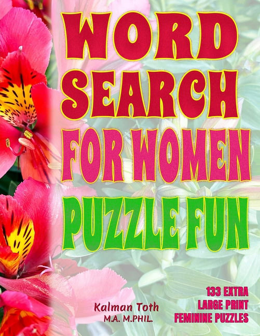 Word Search For Women Puzzle Fun: 133 Extra Large Print Feminine ...