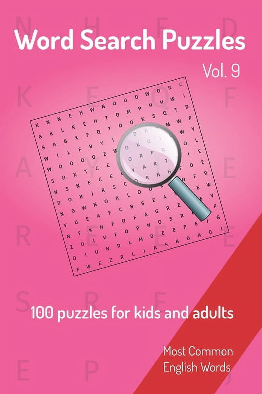 Word Search Puzzles - 100 puzzles for kids and adults: Most Common ...