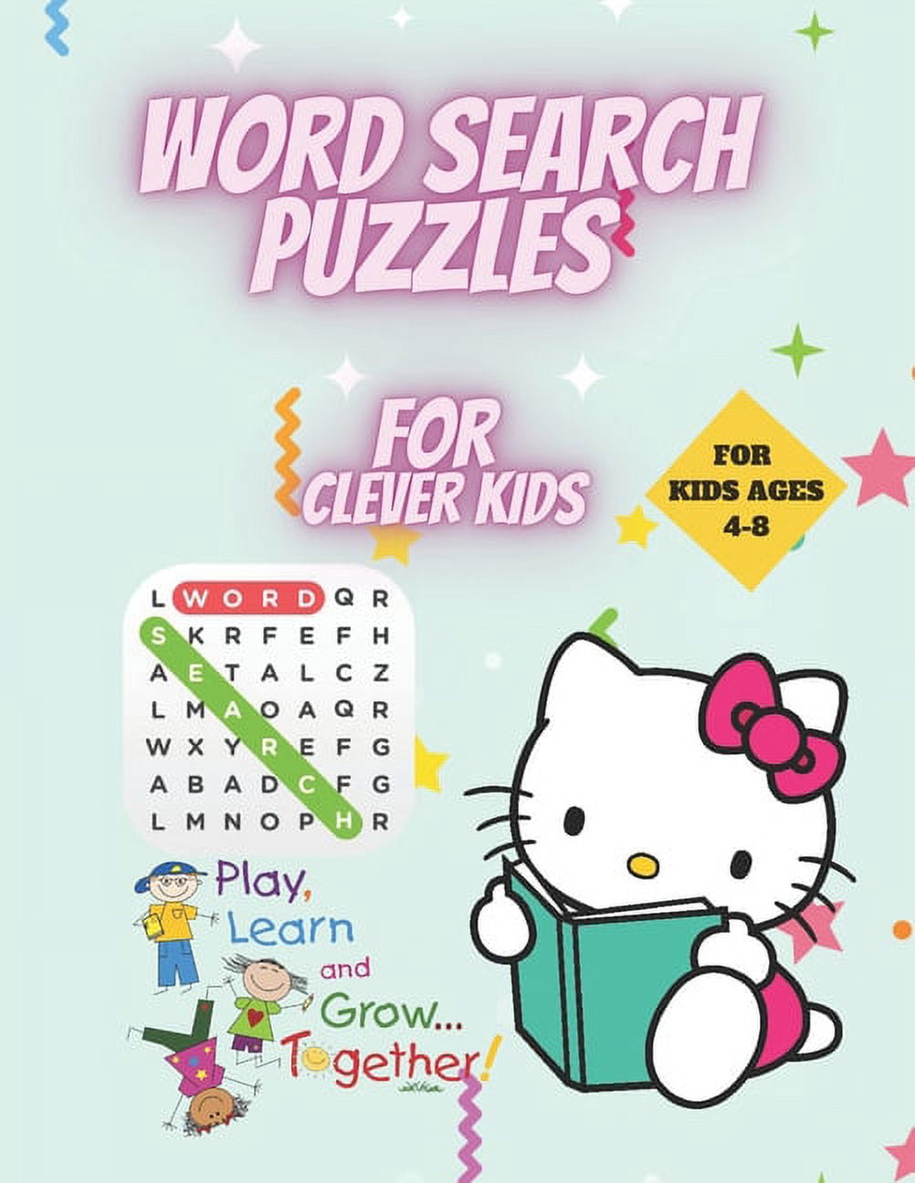 Word Search Puzzles for Clever Kids 4-8: First Kids Word Search Puzzle ...