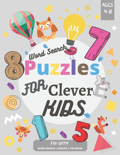 Word Search Puzzles For Clever Kids 4-8: Fun with-Out Activities for ...