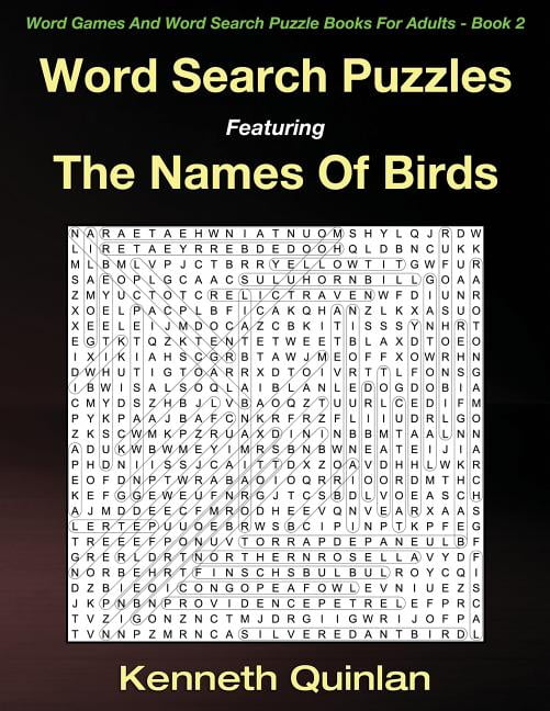 Word Search Puzzles Featuring the Names of Birds - Walmart.com