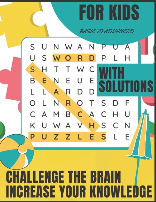 Word Search Puzzles with Solutions for Kids - Challenge the Brain and ...