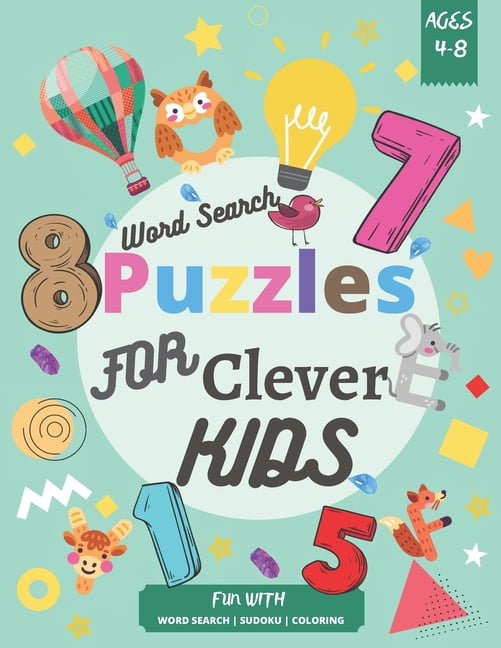 Word Search Puzzles for Clever Kids 4-8: Fun with-Out Activities for ...