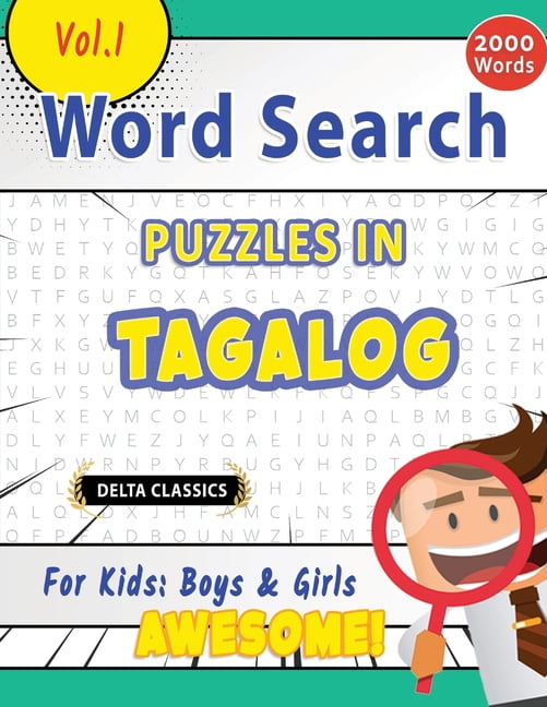 Word Search Puzzles in Tagalog for Kids: Boys & Girls - Awesome! Vol.1 ...