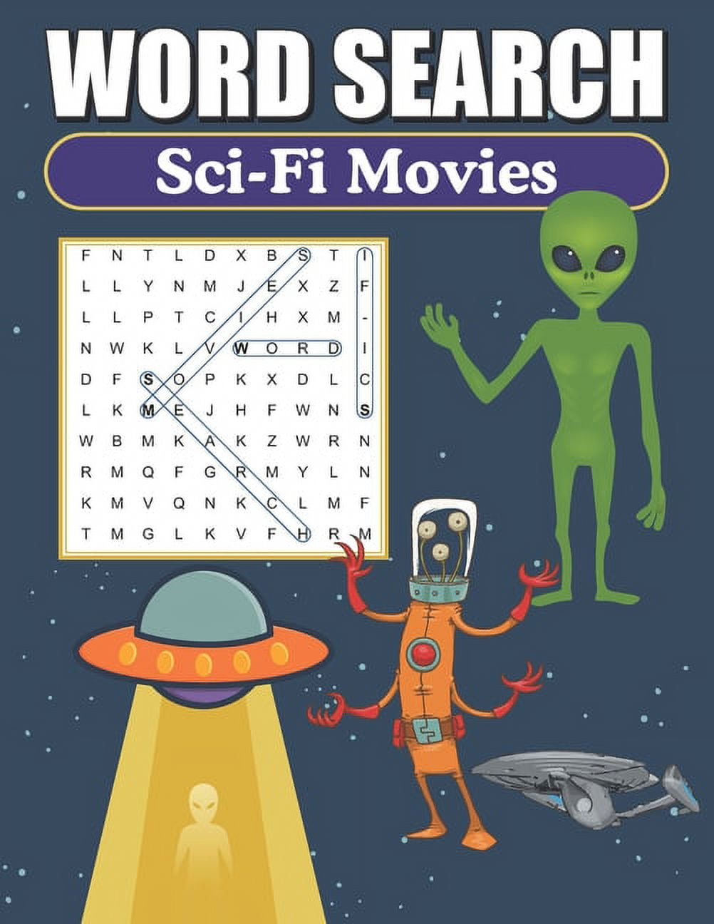 Word Search Sci-Fi Movies: Word Find Book For Adults, (Paperback ...