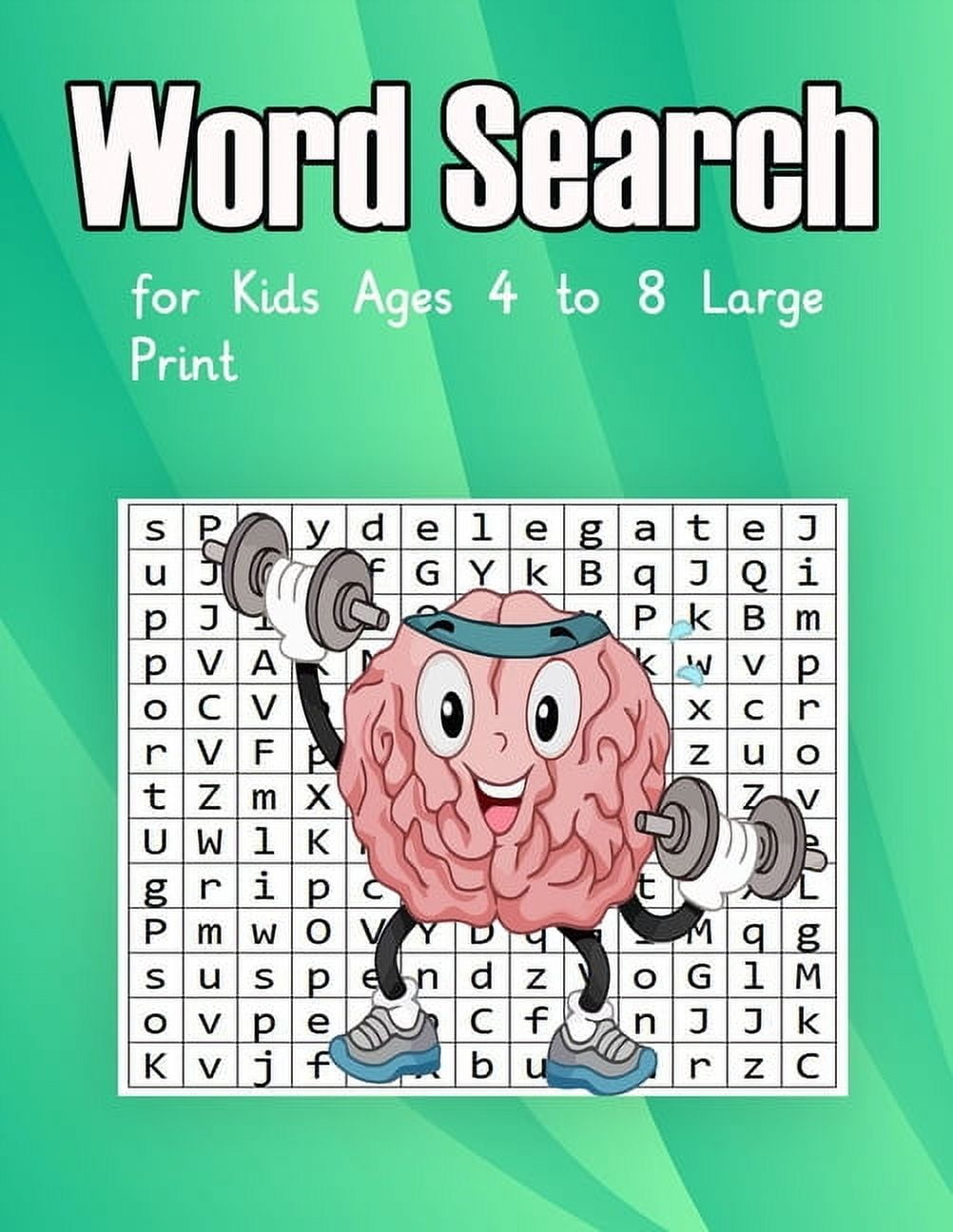 Word Search for Kids Ages 4 to 8 Large Print: Fun word search for kids ...