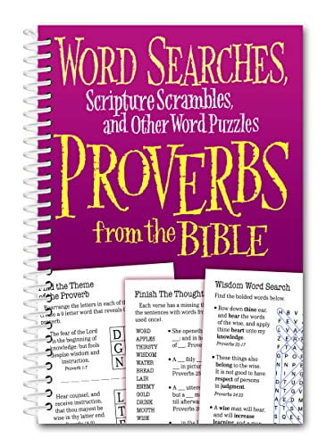 Pre-Owned Word Searches, Scripture Scrambles and Other Word Puzzles: Proverbs from the Bible ...