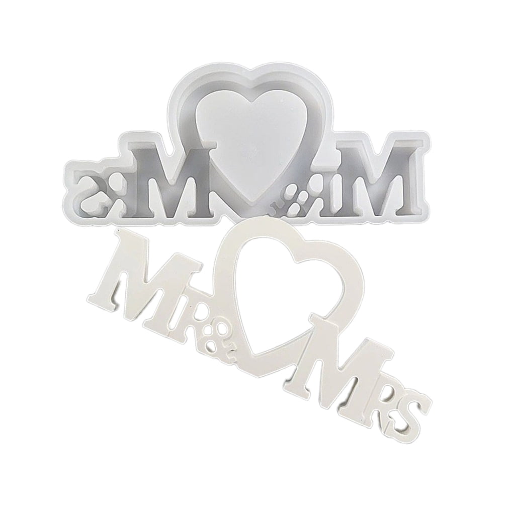 Word Sign Decorations Mold Crystal Epoxy Resin Table Ornament Mould for ...