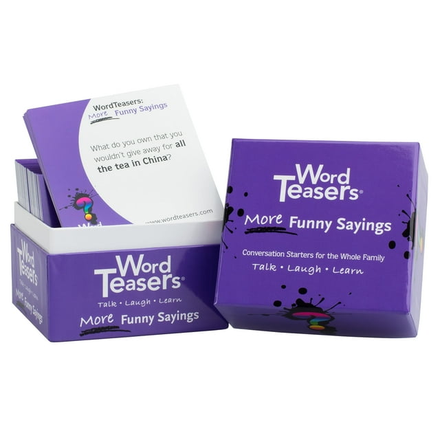Word Teasers® More Funny Sayings Flash Card, 150 Questions - Walmart ...