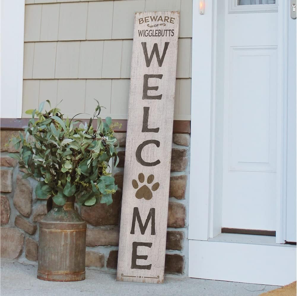 My Word! Welcome Beware Wigglebutts Welcome Sign and porch leaner for ...
