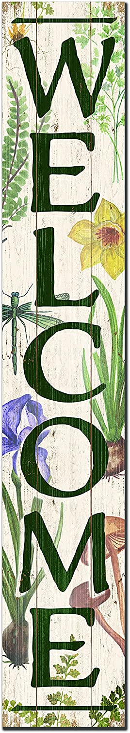 My Word! Welcome Botanical Porch Board Welcome Sign & Porch Leaner for ...