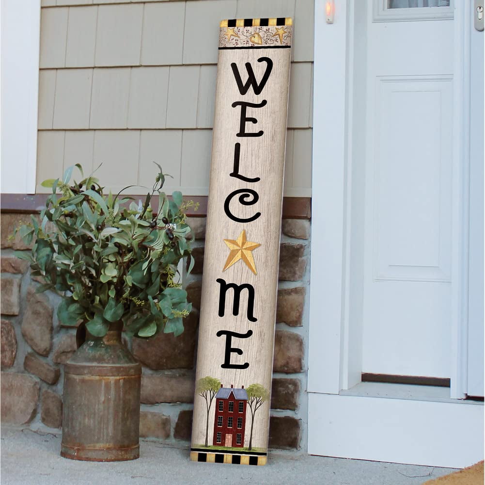 My Word! Welcome Primitive Country Porch Board Welcome Sign & Porch ...
