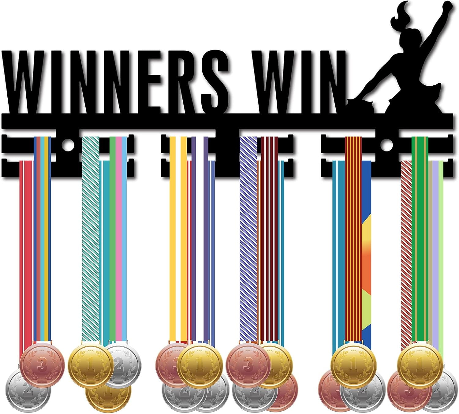 Word Winners Win Acrylic Medal Holder Medals Display Hanger Rack with ...