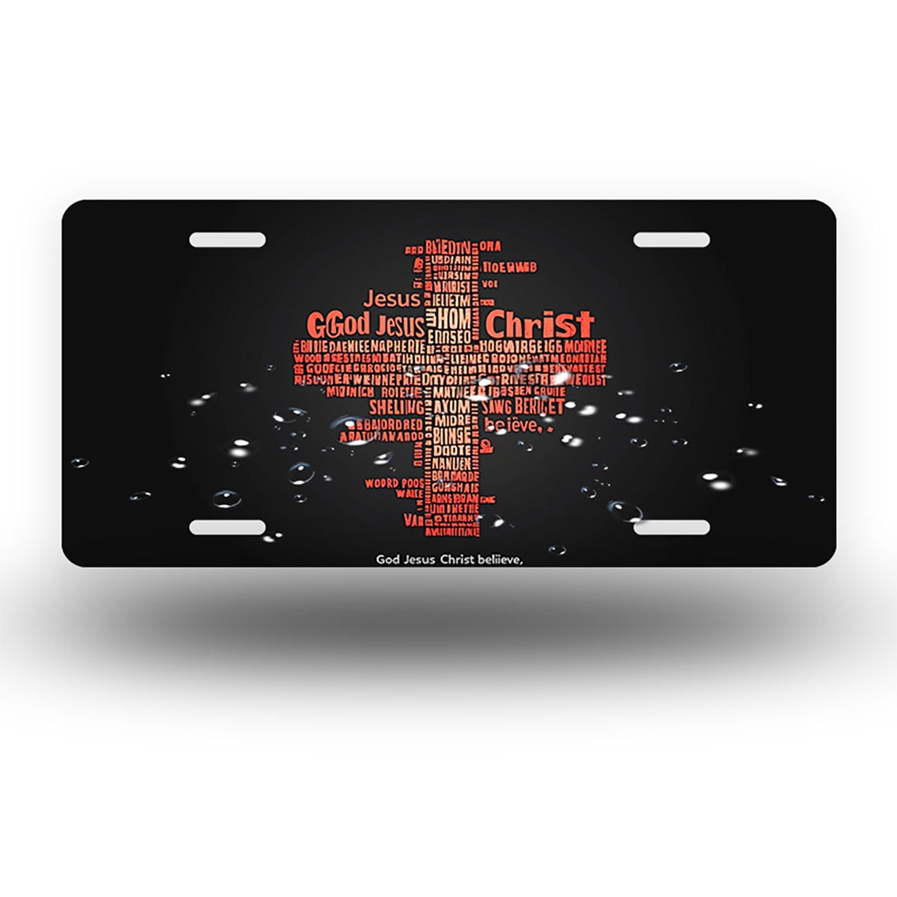Word art Cross of Faith Front License Plate, Metal License Plate, Funny ...