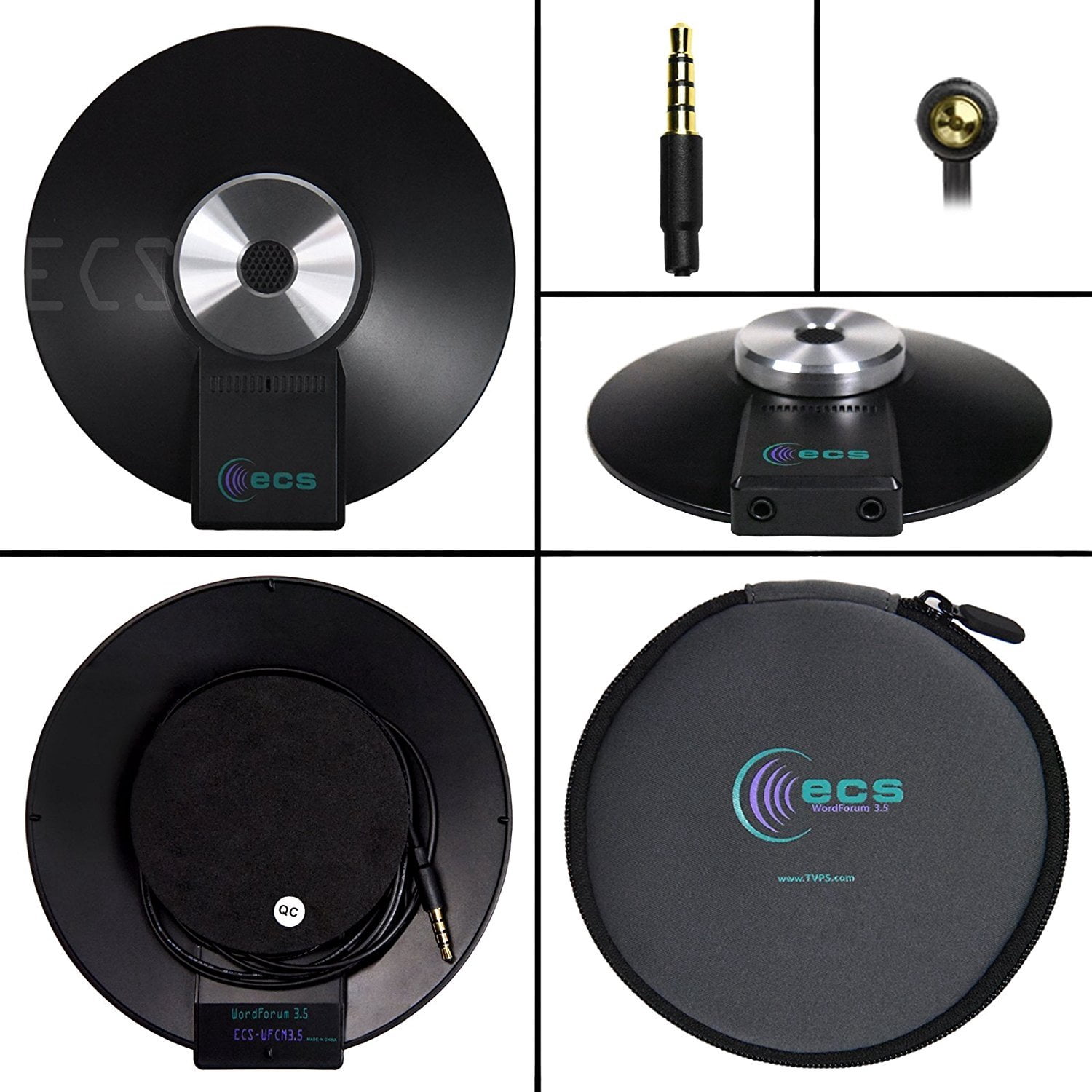 WordForum 3.5 mm 4 pole 360° Omni-directional Conference Recording ...