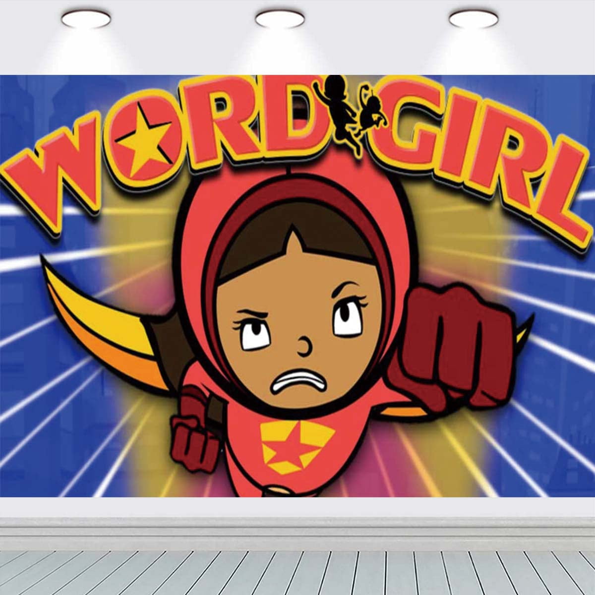 WordGirl Backdrop school Taspestry Wall Decor Banner Party Supplies ...