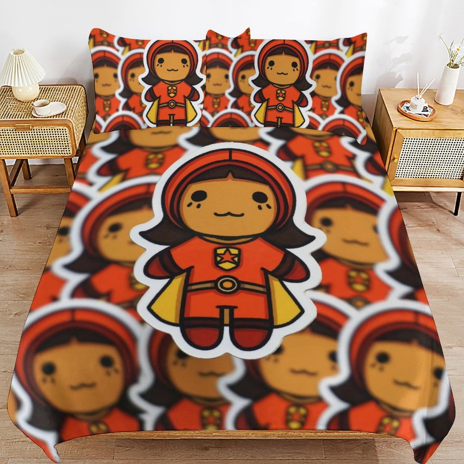 WordGirl Cartoon Bedding Sets Ultra Soft Skin-Friendly Duvet Cover 3 ...