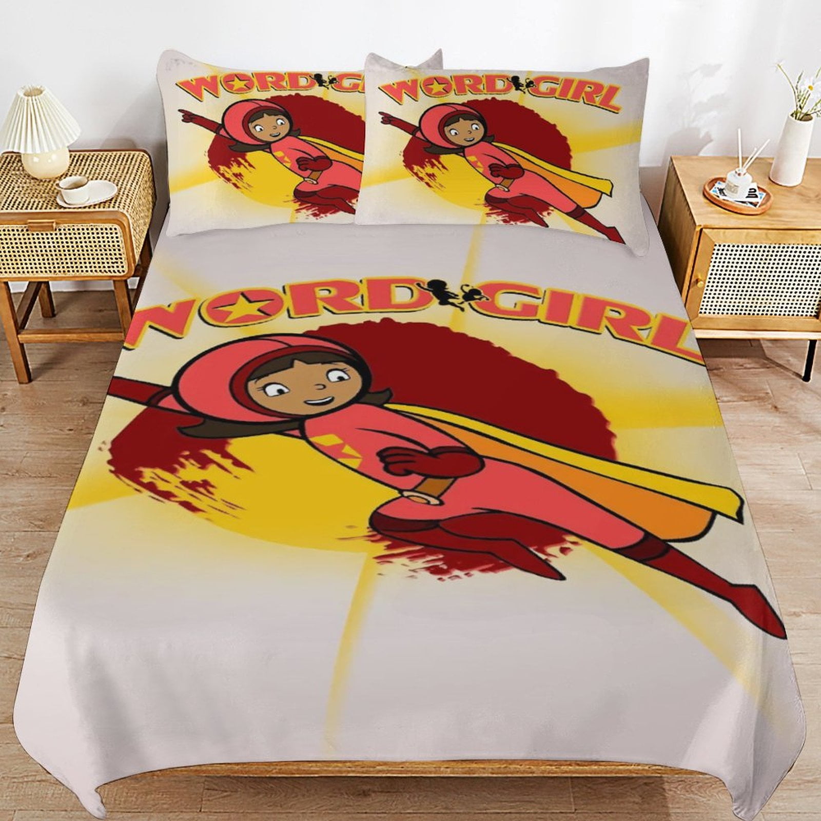 WordGirl Cartoon Bedding Sets Ultra Soft Skin-Friendly Duvet Cover 3 ...