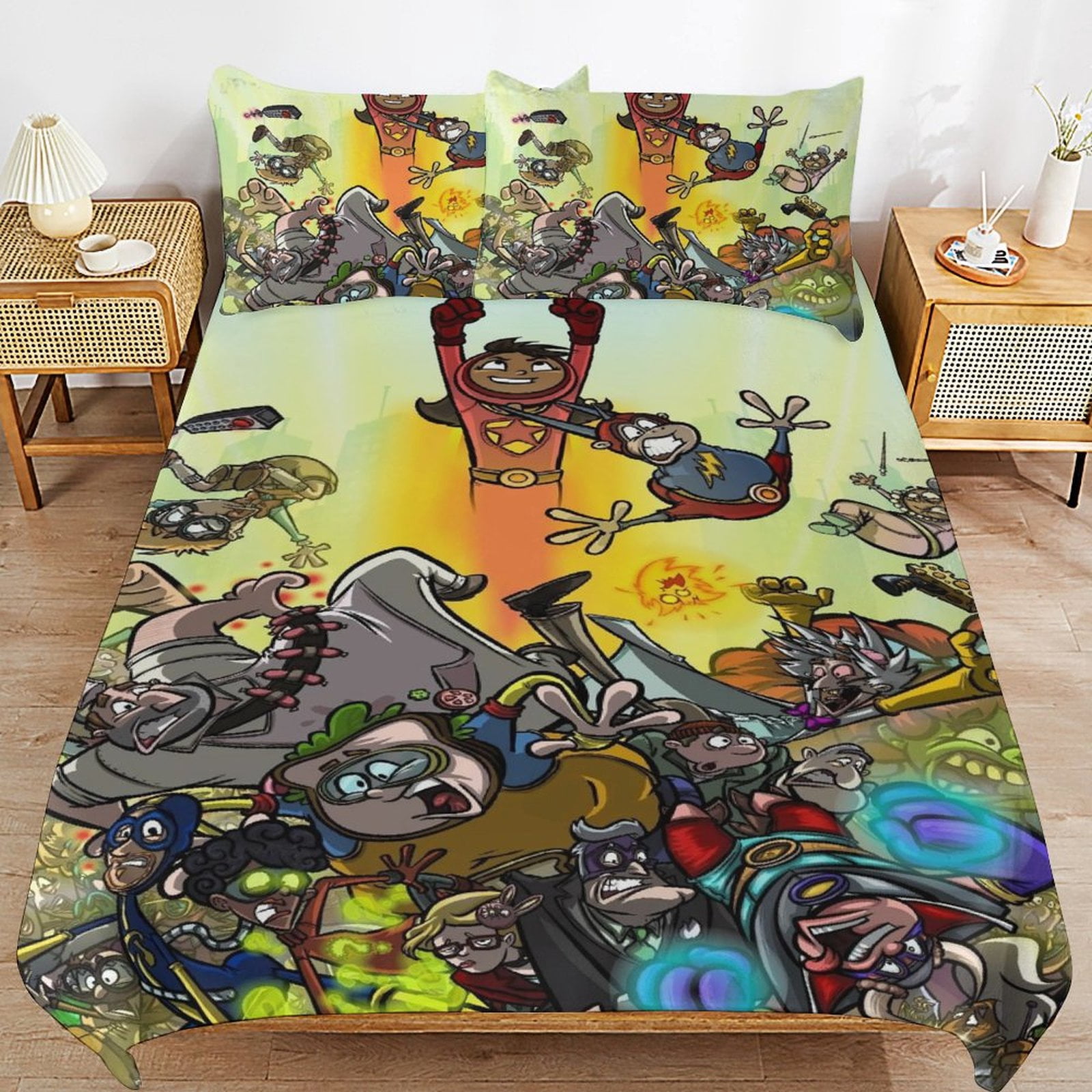 WordGirl Cartoon Bedding Sets Ultra Soft Skin-Friendly Duvet Cover 3 ...