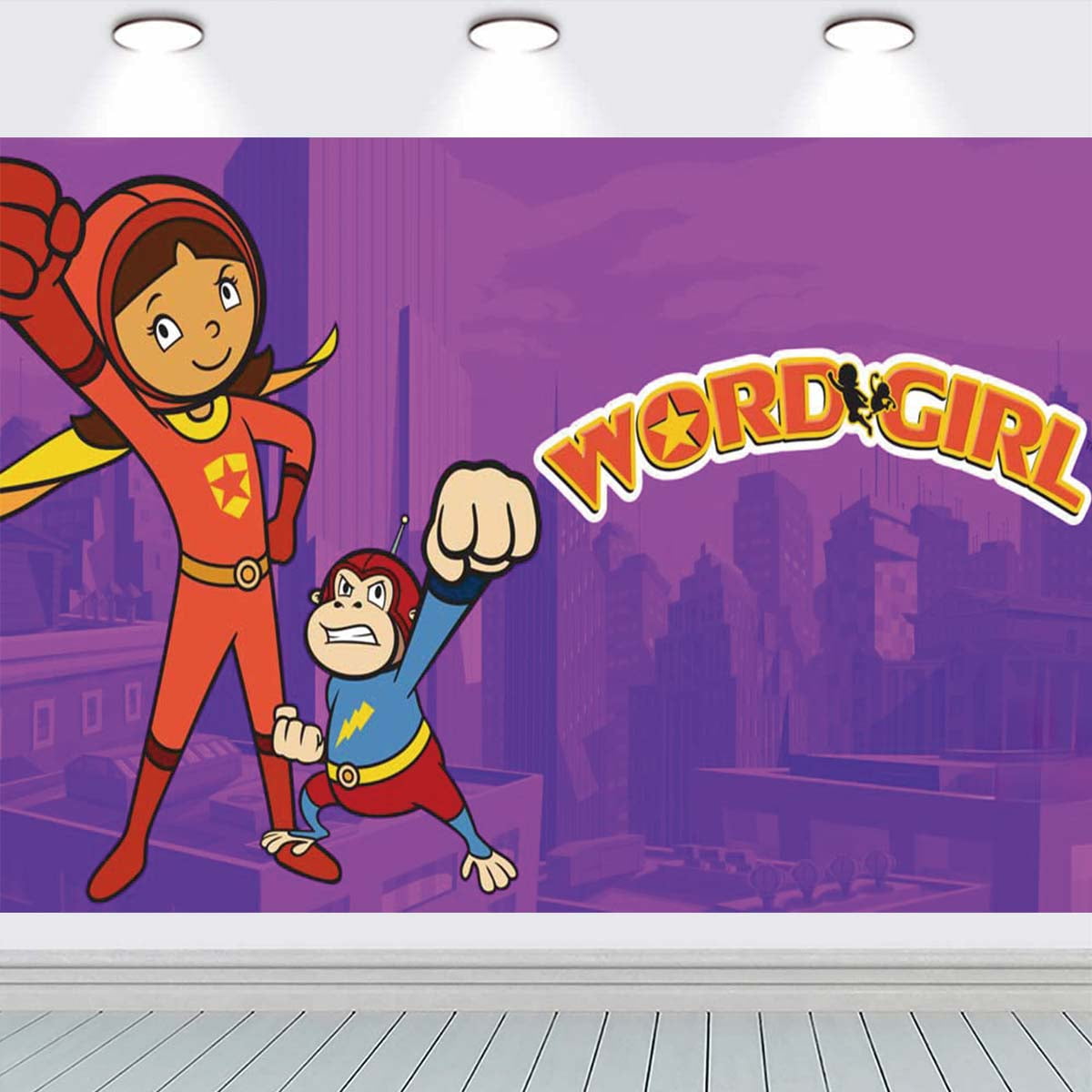 WordGirl Post school Wall Decor Birthday Banner Backdrop Background ...