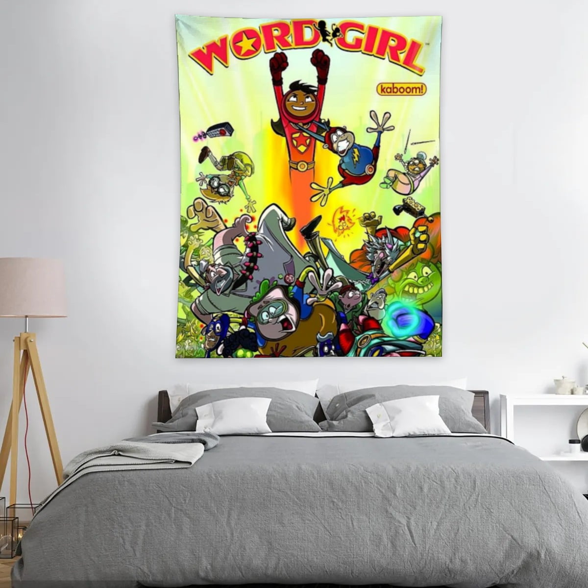 WordGirl Tapestry Gift Wall Hanging Backdrop for Room Bedroom Girls Or ...
