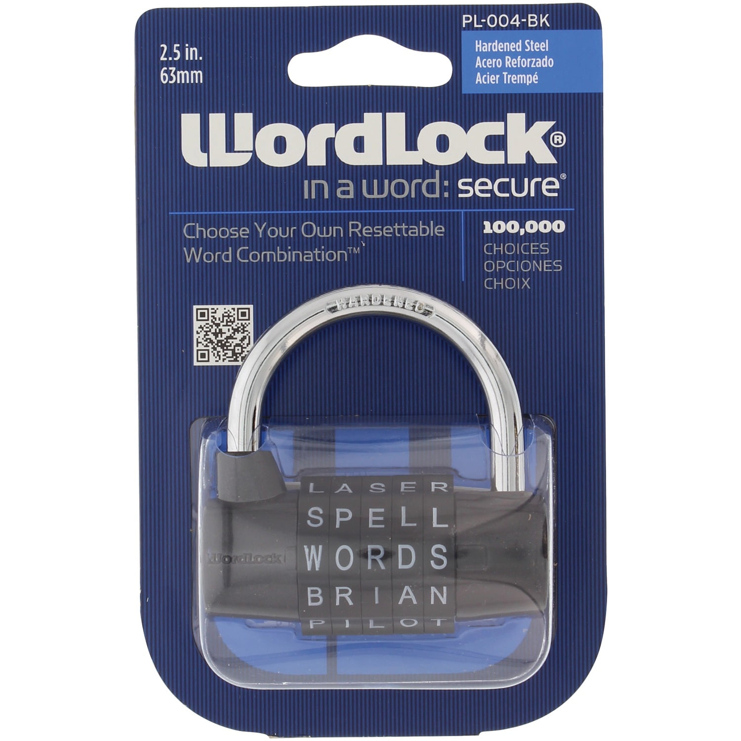 WordLock 3.50 7/16in Shackle Length, Black Vinyl Coated - Walmart.com
