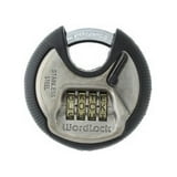 WordLock PL-074-SN 4-Dial Discus Letter Combination Padlock with Reset ...