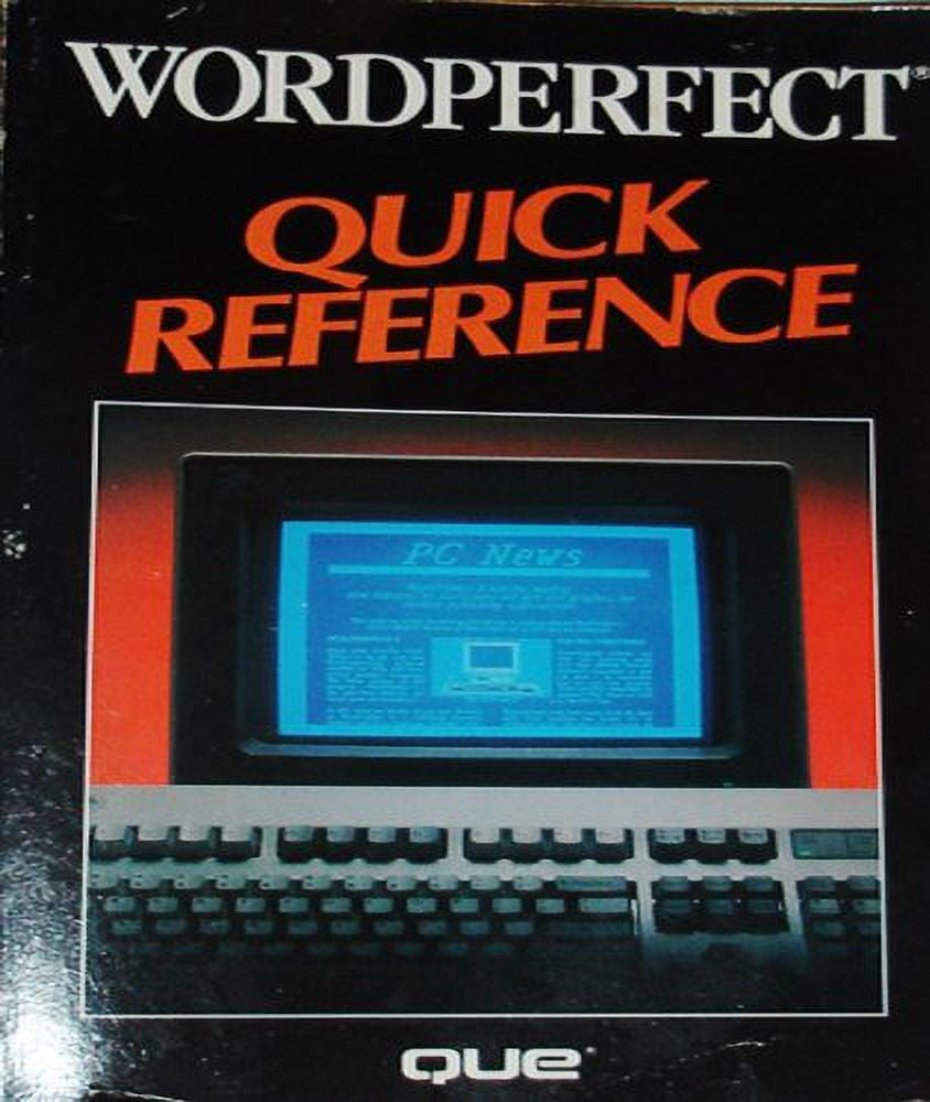 Pre-Owned WordPerfect Quick Reference (Que Quick Reference Series) Paperback - Walmart.com