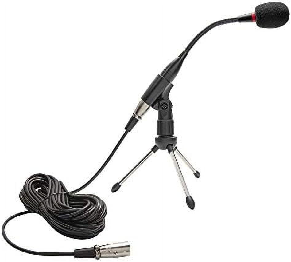 WordSentry Professional 48 Volt Gooseneck Conference Uni-Directional Cardioid Microphone with ...