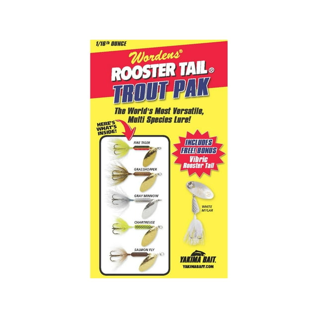Worden's 1/16oz Rooster Tail Trout Pak Box Kit with Storage Box ...