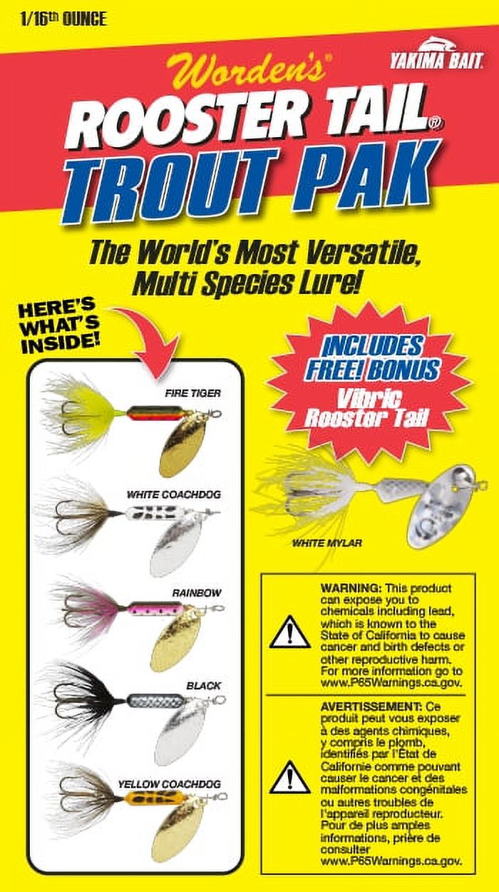 Worden's 1/16oz Rooster Tail Trout Pak Box Kit with Storage Box ...