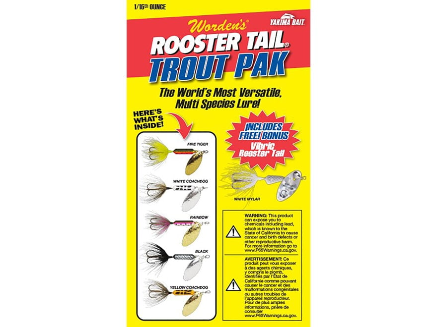 Worden's 1/16oz Rooster Tail Trout Pak Box Kit with Storage Box ...