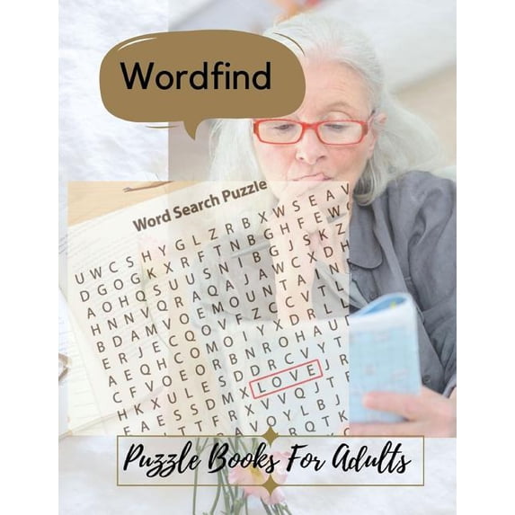 Wordfind Puzzle Books For Adults: Word Search And Crossword Puzzle ...