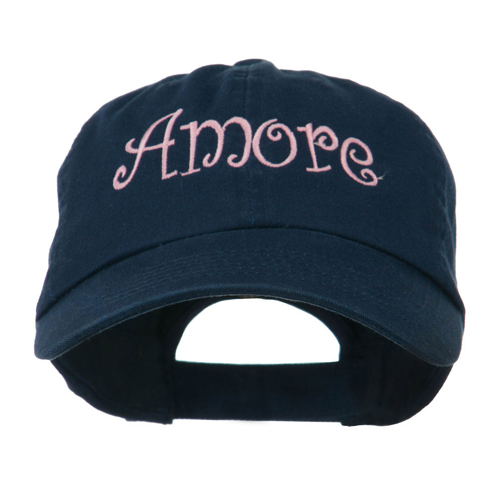 Wording of Amore Embroidered Cap - Navy OSFM - Walmart.com