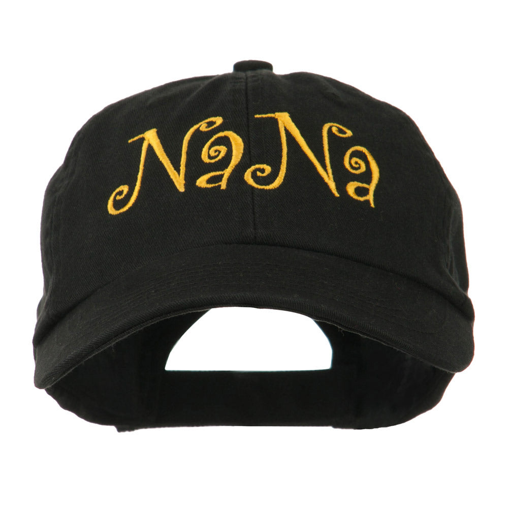 Wording of NaNa Embroidered Cap - Black OSFM - Walmart.com