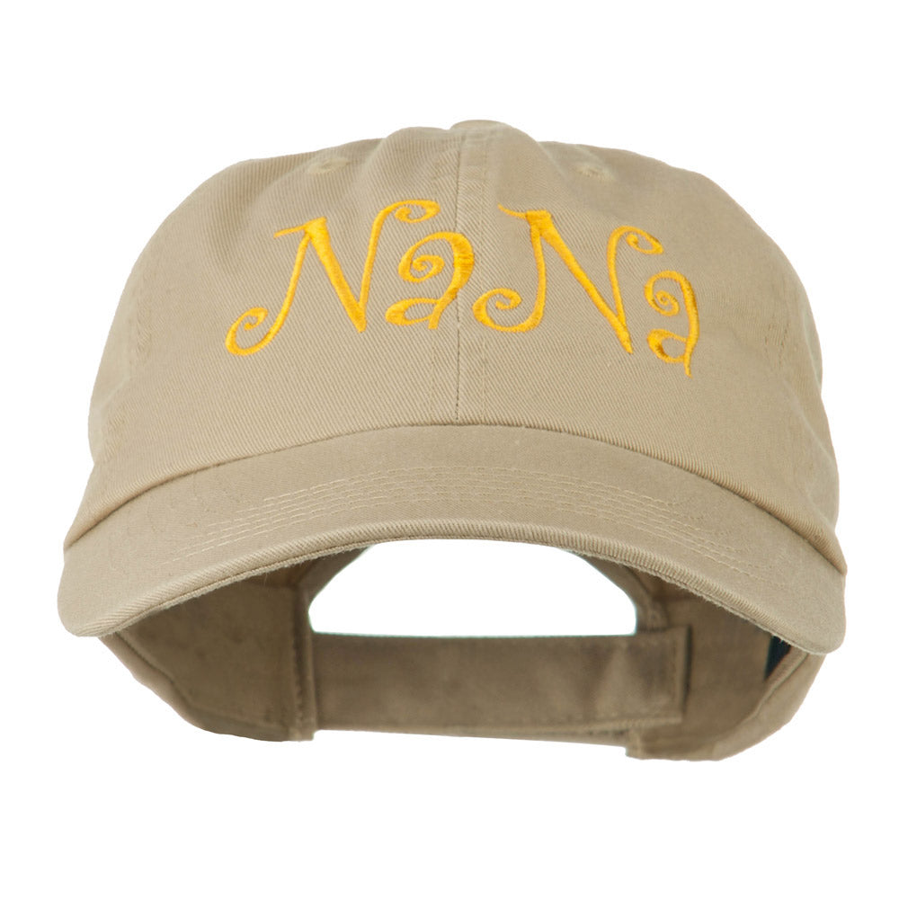 Wording of NaNa Embroidered Cap - Khaki OSFM - Walmart.com