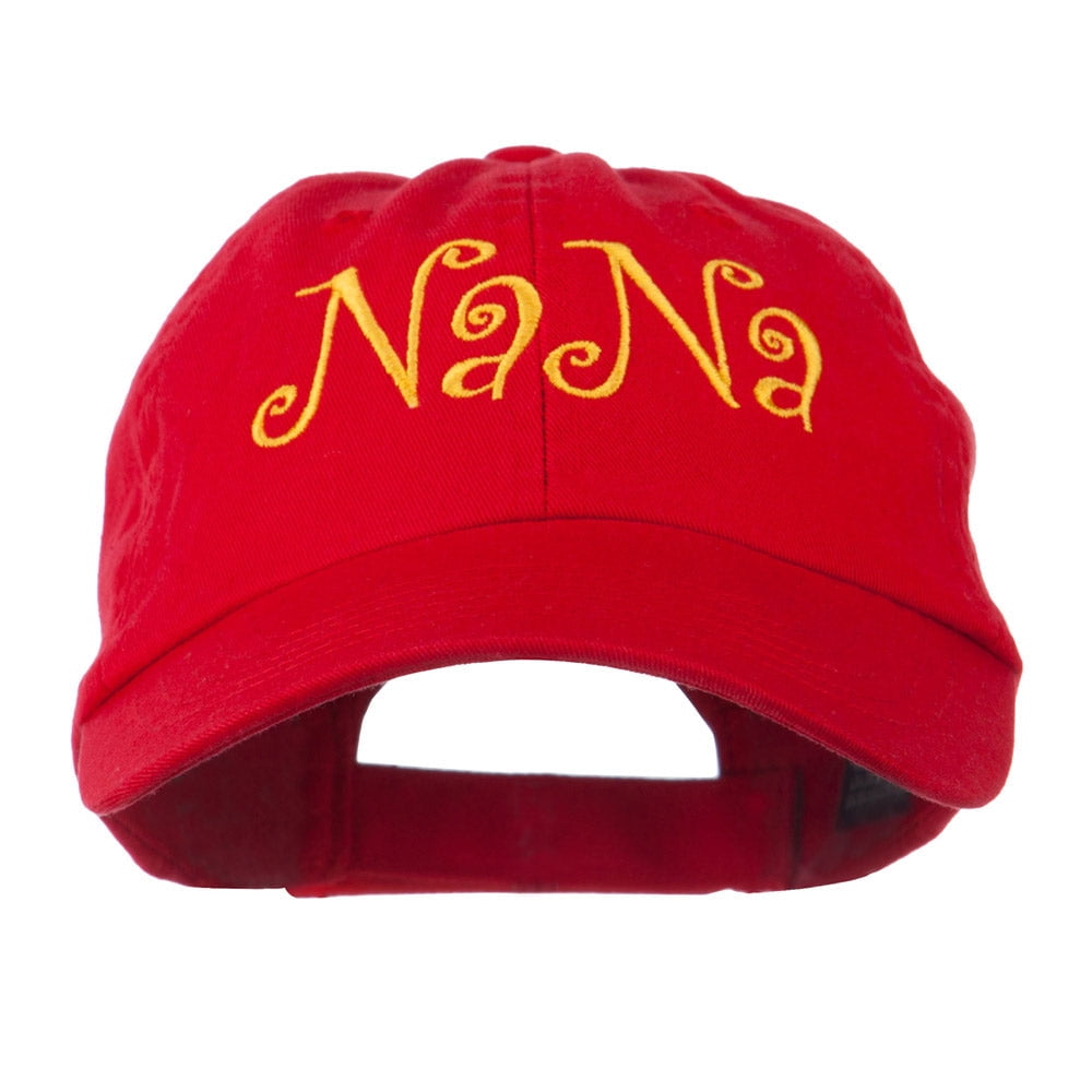 Wording of NaNa Embroidered Cap - Red OSFM - Walmart.com