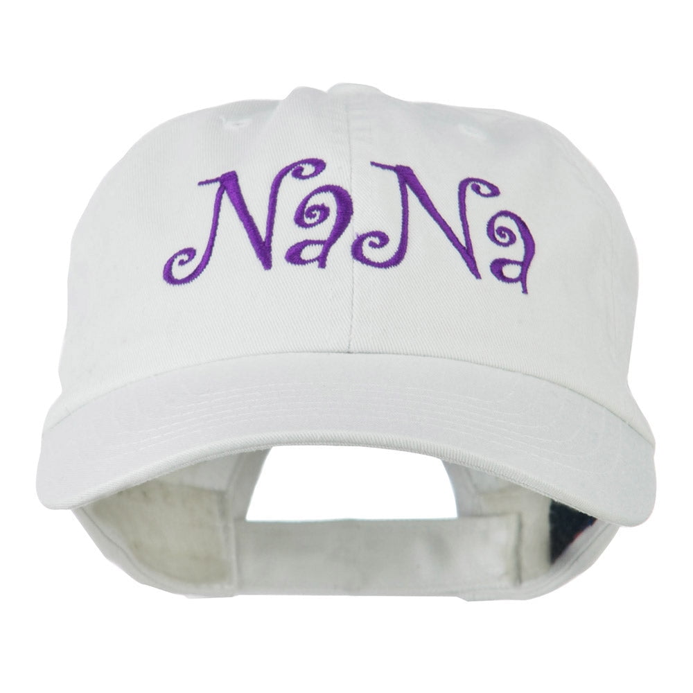 Wording of NaNa Embroidered Cap - White OSFM - Walmart.com