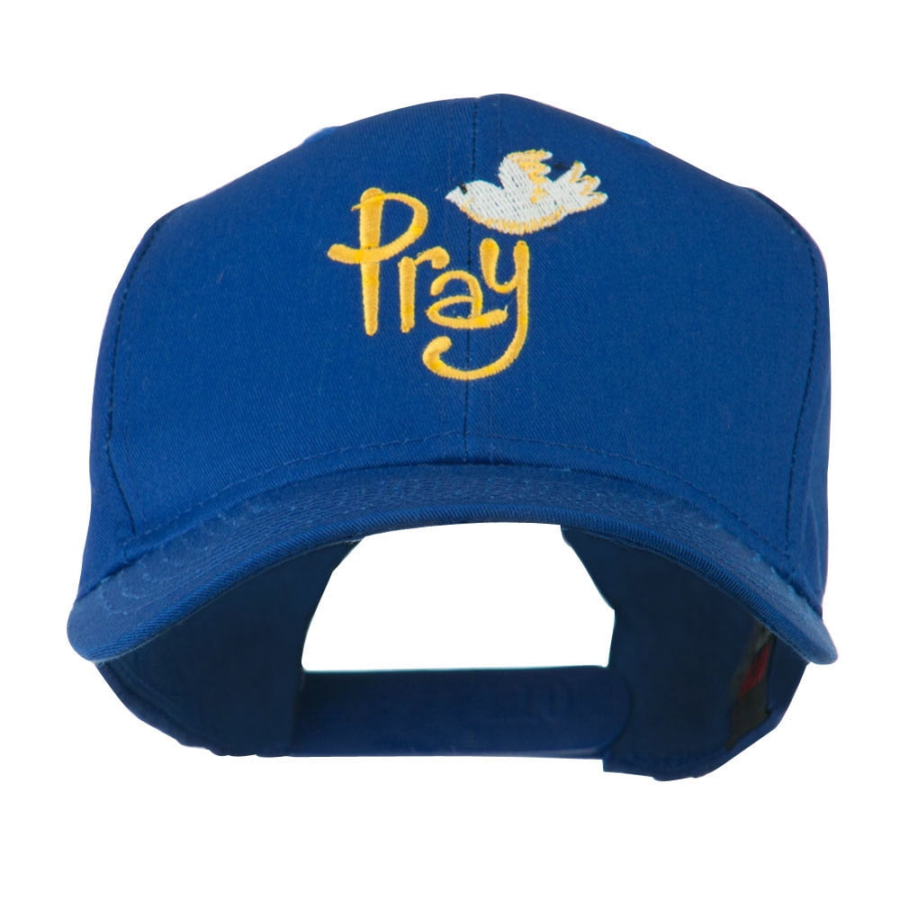Wording of Pray with Dove Embroidered Cap - Royal OSFM - Walmart.com