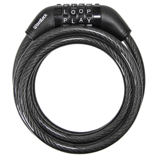 Wordlock CL-422-BK 4-Dial Cable Lock - Walmart.com