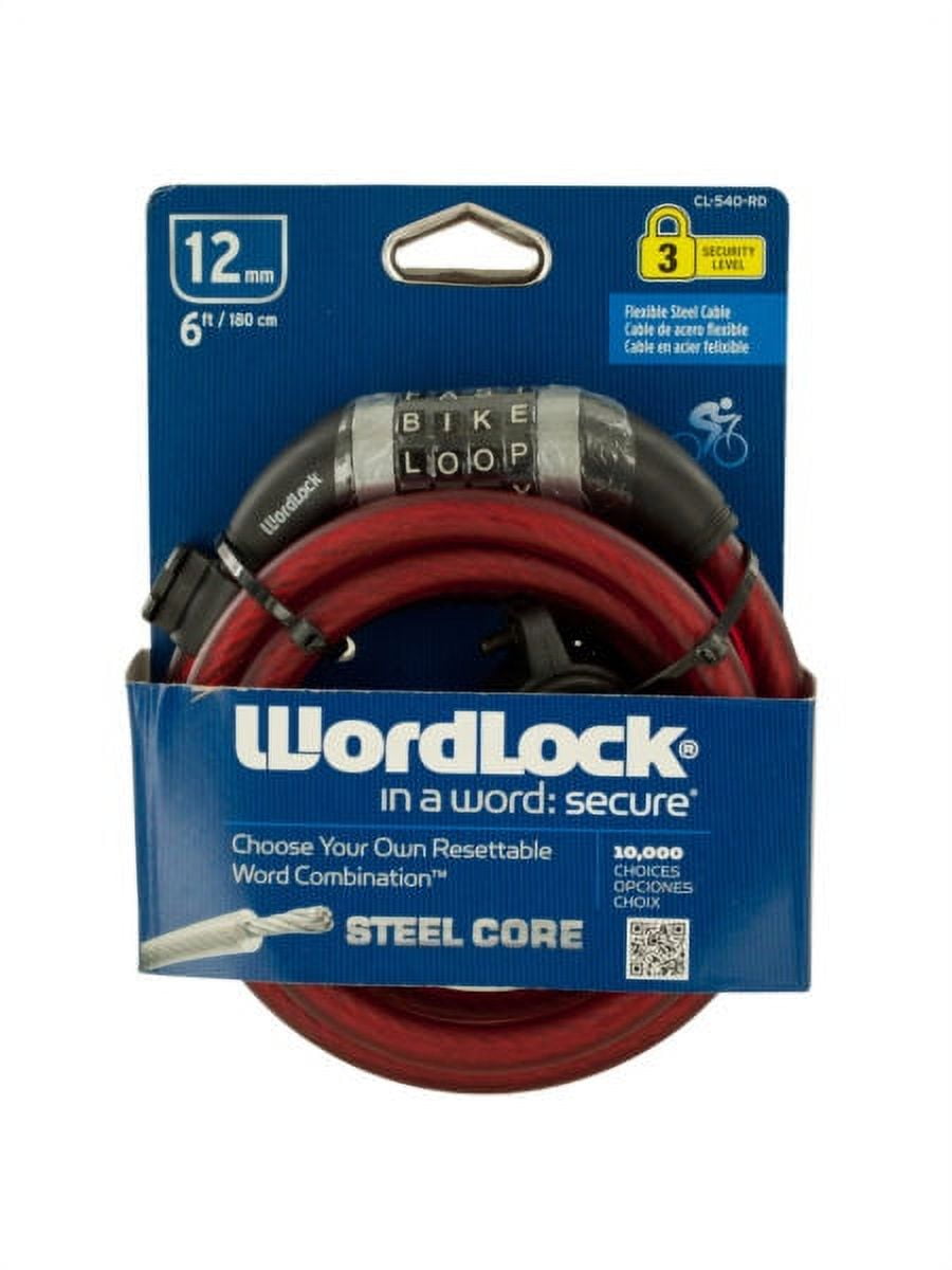 Wordlock Flexible Steel Cable Bike Lock, 4 Count - Walmart.com