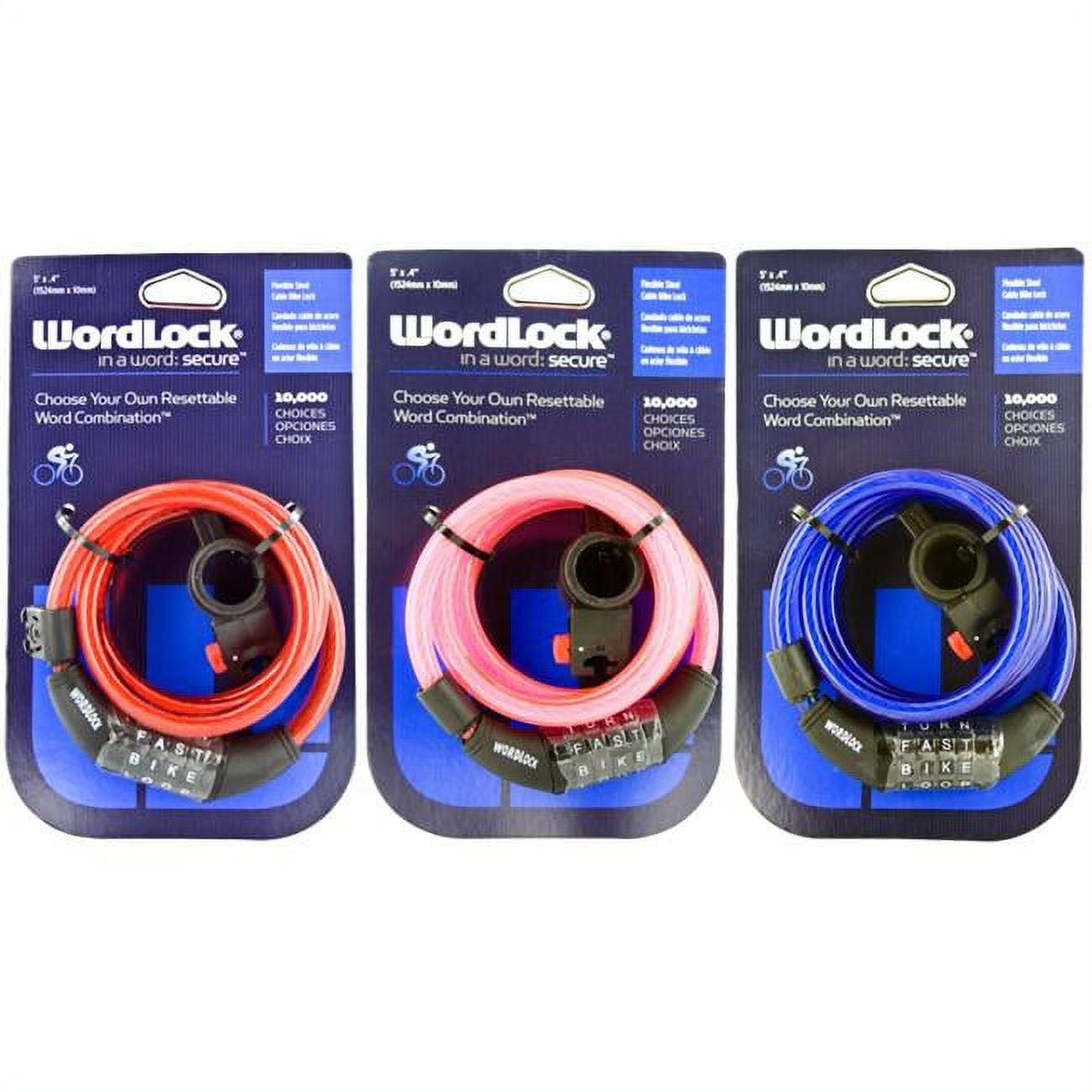 Wordlock Inc CL-420-AS 5 ft. Assorted Colors Wordlock Flexible Steel ...